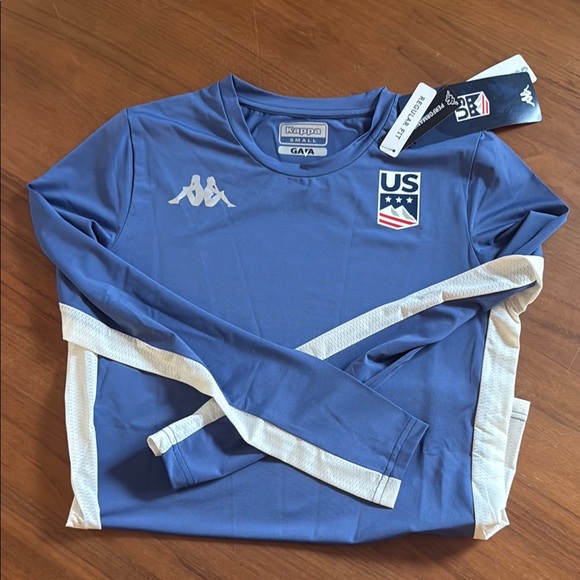 Kappa | Tops | Kappa Team Usa Blue And White Us Ski Team Jersey | Poshmark